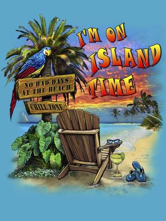 'Tropical Vibes Island Time' Giclee Print - Messina Graphix | Art.com