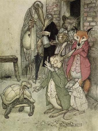 'The Hare and the Tortoise' Giclee Print - Arthur Rackham | Art.com