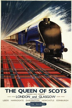 'Great Britain - Queen of Scots Pullman Train British Railways Poster ...
