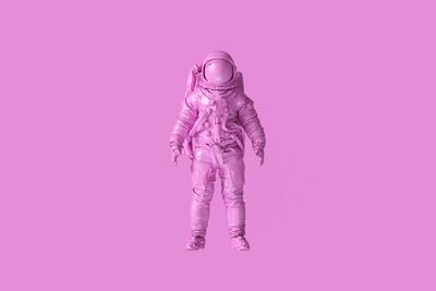 'Pink Spaceman Astronaut Cosmonaut' Art Print - Paul Campbell | Art.com