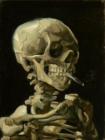 'Skull of a Skeleton with Burning Cigarette, C.1886 (Oil on Canvas ...