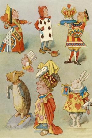 Characters from 'Alice in Wonderland', 19Th Century (Colour Engraving ...