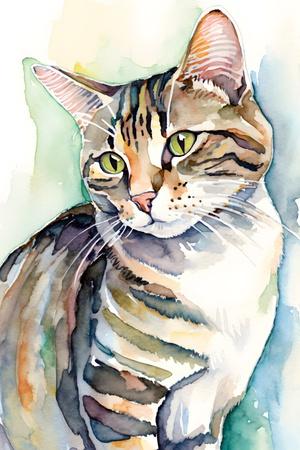 Tabby Cat 2 Art Print - Petals Prints Design | Art.com