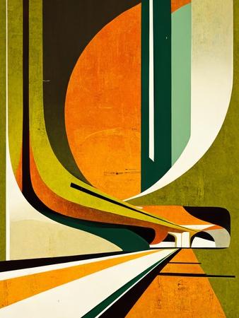 Mid-Century Green Flow Art Print - Alva Lindström | Art.com