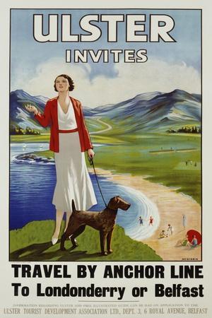 Ulster Invites Travel by Anchor Line Poster Giclee Print | Art.com