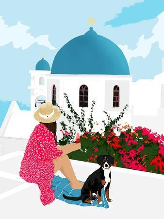 Greek Staycation Giclee Print - Uma Gokhale | Art.com