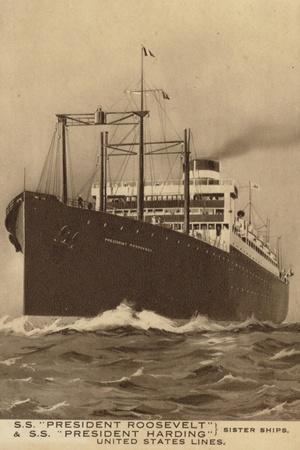 'United States Lines Liner Ss President Roosevelt' Giclee Print | Art.com