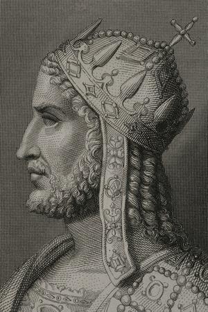 'Justinian I the Great, Byzantine Emperor, Portrait, 1858 (Engraving ...