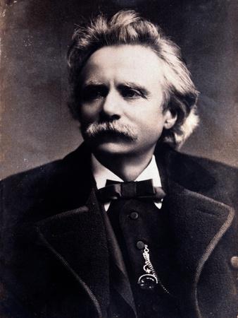 Portrait of Edvard Grieg, 19Th Century (B/W Photo) Giclee Print ...