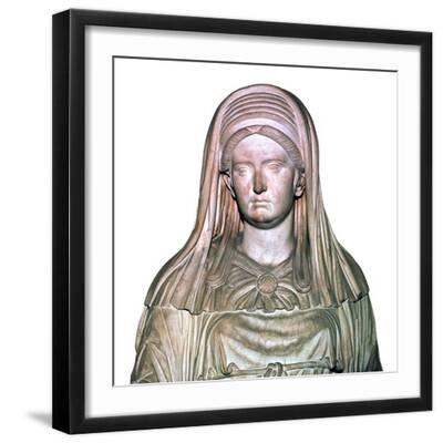 Roman statue of the High Priestess of Vesta Framed Giclee Print ...