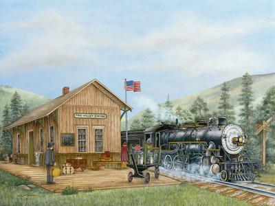 'Old Time Train Station' Art Print - Unknown Shannon | Art.com