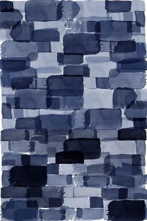 'Navy Blue Watercolor Block' Art Print - Urban Epiphany | Art.com