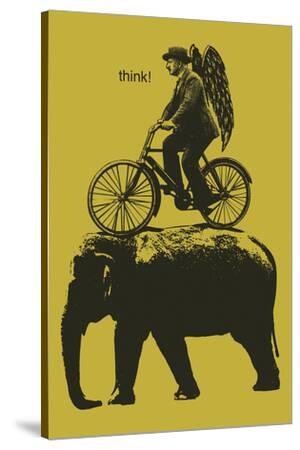 'Think!' Stretched Canvas Print - Urban Octopus | Art.com