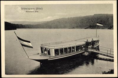 'Urfttalsperre Eifel, Motorboot Elsa, Fähre, Steg' Giclee Print | Art.com