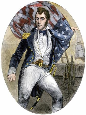 'Us Navy Commander Oliver Hazard Perry During the Battle of Lake Erie ...
