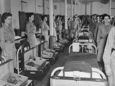 'US Women's Army Corps Recruits Standing at Attention During an ...