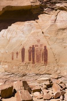 'Utah, Canyonlands, Horseshoe Canyon, Great Gallery, Petroglyphs ...
