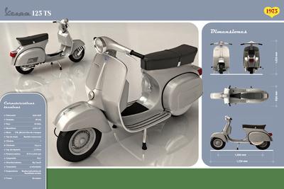 'Vespa 125 TS.' Photographic Print | Art.com