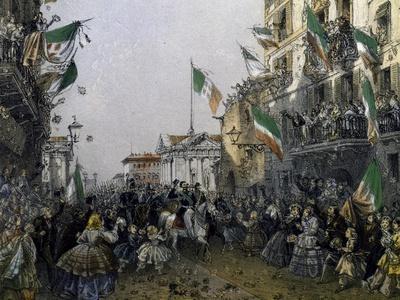 Victor Emmanuel Ii Entering Brescia, June 17, 1859, War of Independence ...