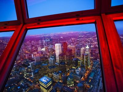 'View of Downtown Toronto Skyline Taken From Cn Tower, Toronto, Ontario ...