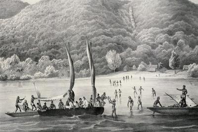 'Village of Nama in Vanikoro' Giclee Print | Art.com