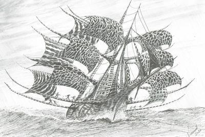 'Storm Creators Norwegian Sea, 2020, (Ink and Pencil on Paper)' Giclee ...