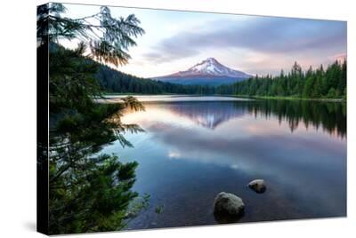 Summer Sunset at Trillium Lake, Oregon Stretched Canvas Print - Vincent ...