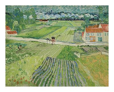 'Landscape With A Carriage And A Train, 1890' Premium Giclee Print ...