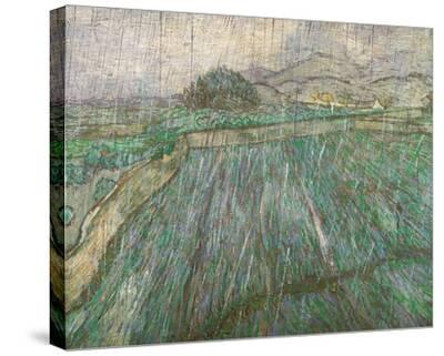 Rain Stretched Canvas Print - Vincent Van Gogh | Art.com