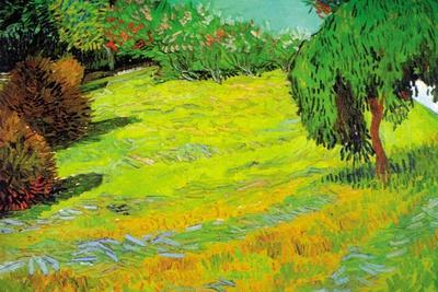 'Sunny Lawn' Art Print - Vincent van Gogh | Art.com