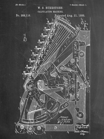 Vintage 1888 Calculator Patent Art Print | Art.com