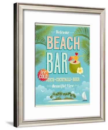 Vintage Beach Bar Poster Art Print by avean | Art.com