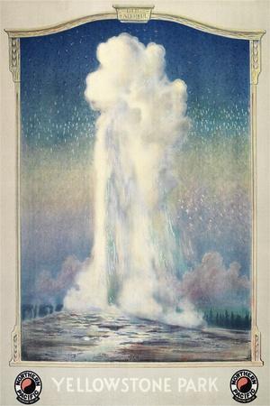 Vintage Old Faithful Art Print | Art.com