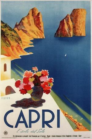 Vintage Travel Poster, 1890 1900 capri Photo | Art.com