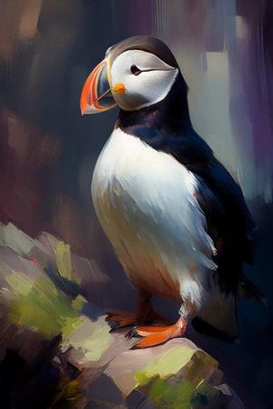 'Atlantic Puffin' Art Print - Vivienne Dupont | Art.com