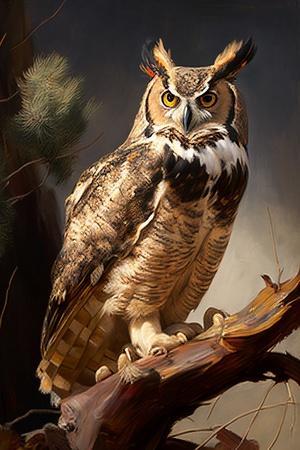 Great Horned Owl I Art Print - Vivienne Dupont | Art.com