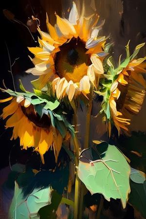 'Sunflowers I' Art Print - Vivienne Dupont | Art.com