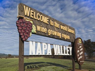 Welcome to Napa Valley Sign, Napa, Napa Valley Wine Country, Northern ...