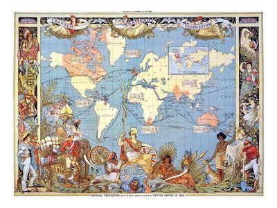 'Map: British Empire, 1886' Giclee Print - Walter Crane | Art.com