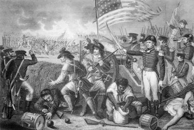 War Scene with Cannon and Fallen Victim in Forefront Giclee Print | Art.com