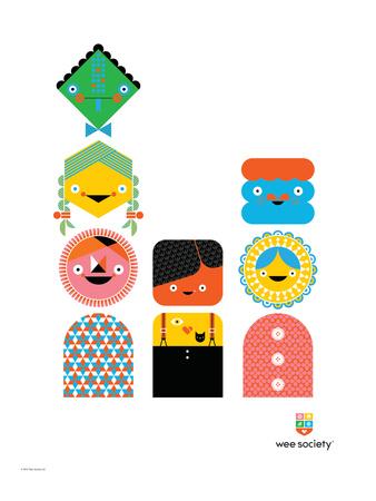 'Wee You-Things Totem, Emily' Giclee Print - Wee Society | Art.com