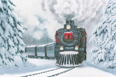 'Christmas Train' Art Print - Wellington Studio | Art.com