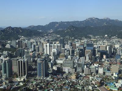 'Overview of City, Seoul, South Korea, Asia' Photographic Print - Wendy ...