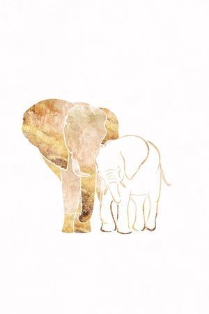 'White Gold Elephants 2' Giclee Print - Sarah Manovski | Art.com