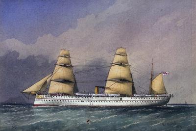 'The Ship HMS 'Jumna' (1866), an Iron-Hulled Royal Navy Boat, for ...
