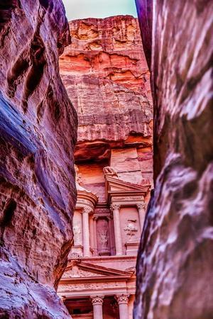 'Treasury, Petra, Jordan. Treasury built by Nabataeans in 100 BC ...
