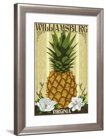 Williamsburg, Virginia - Colonial Pineapple Art Print by Lantern Press ...
