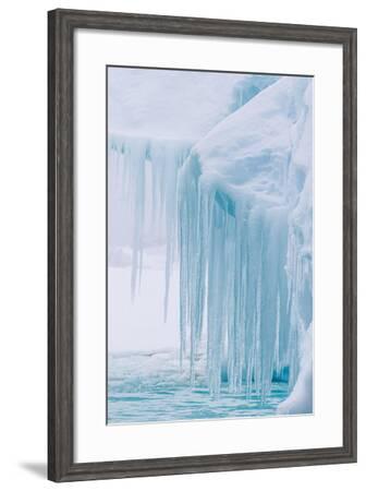 Wind and Water Sculpted Iceberg with Icicles at Booth Island ...