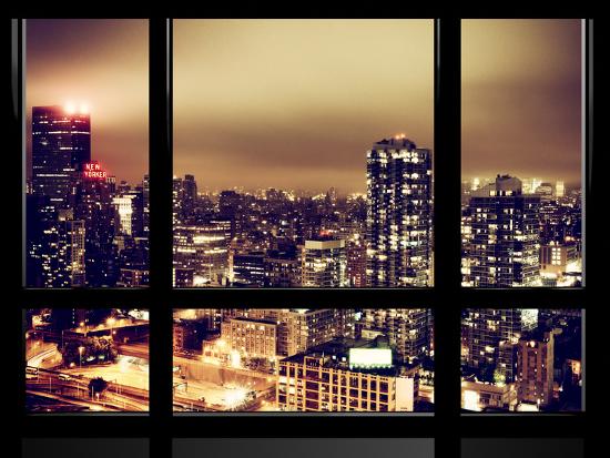 Window View, Urban Landscape by Night, Misty View, New Yorker Hotel ...