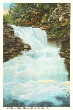 'Winona Falls, Delaware Water Gap, Pennsylvania' Art Print | Art.com